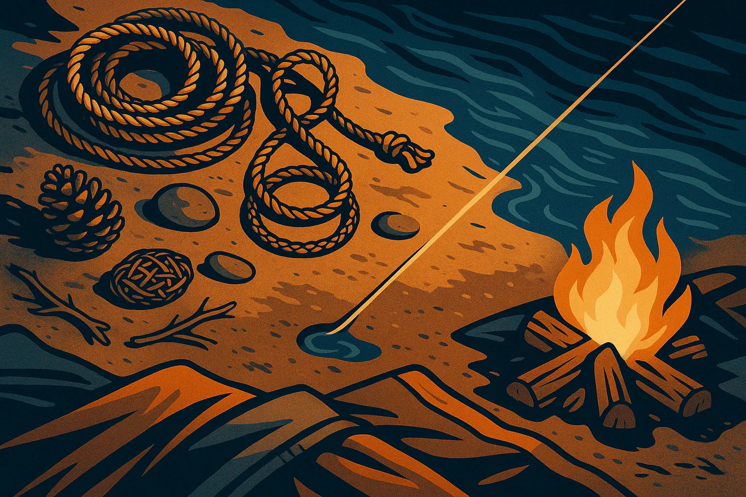 animated campfire ignition