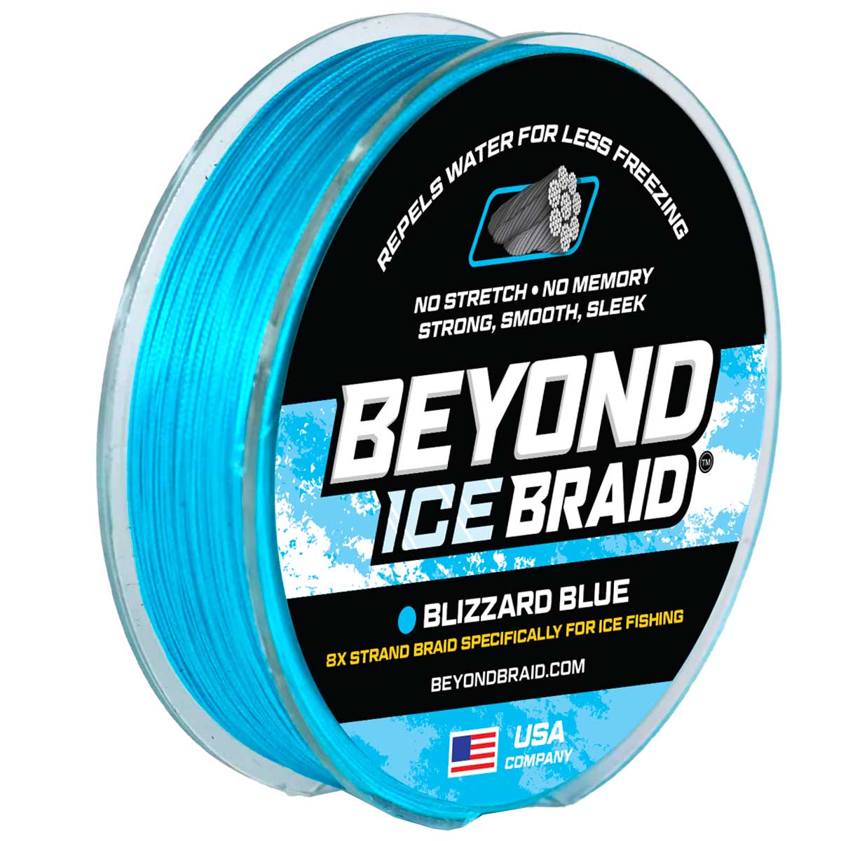 Ice Fishing Braid 100 yd – Blizzard Blue | Beyond ICE 2025 - Beyond Braid